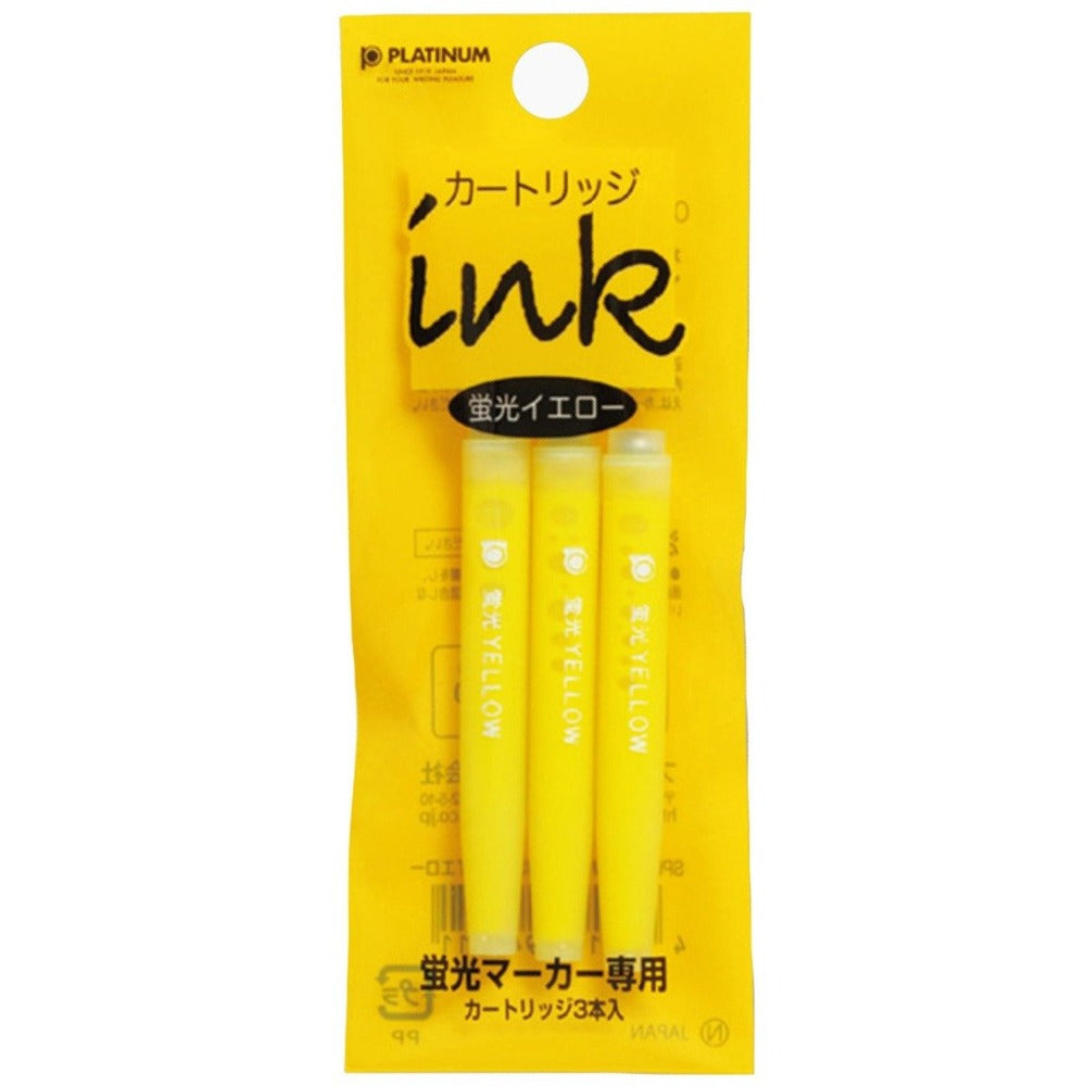 Buy Platinum Highlighter Ink Cartridge Yellow — SWASTIK penn