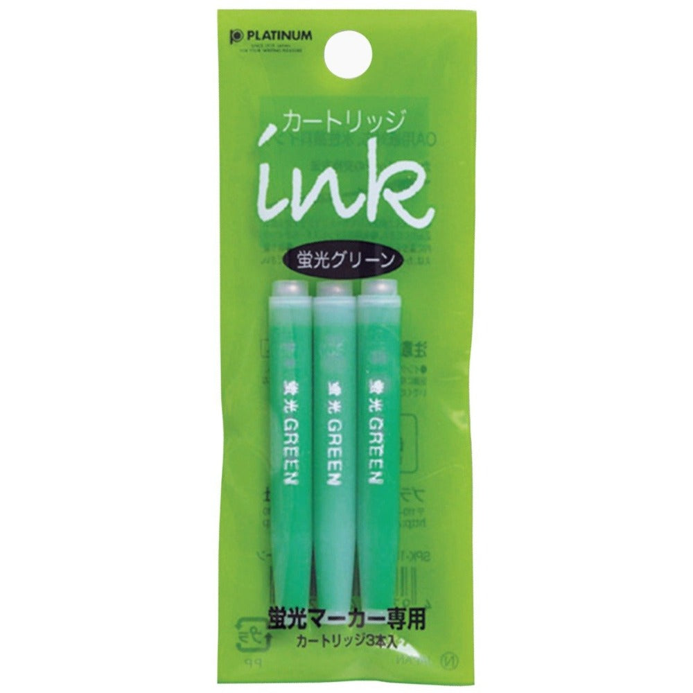 Buy Platinum Highlighter Ink Cartridge Green — SWASTIK penn