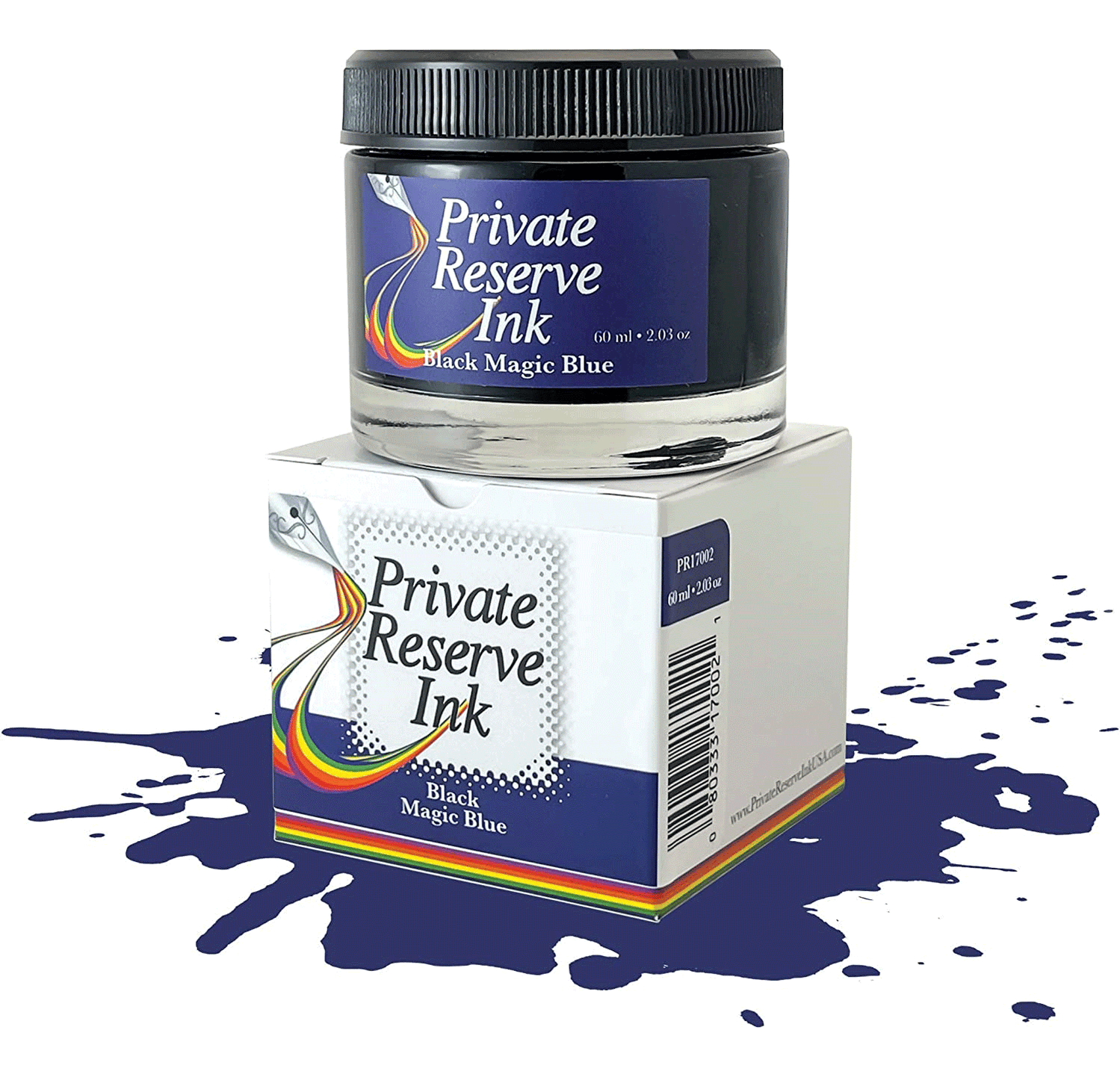 PRIVATE RESERVE, Ink Bottle - PREMIUM Inks BLACK MAGIC BLUE (60mL ...
