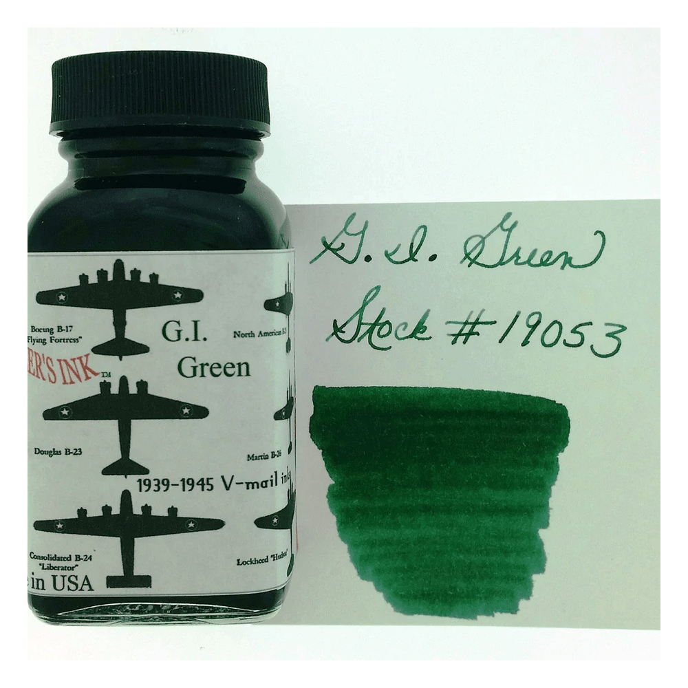 NOODLER'S, Ink Bottle - V MAIL G GREEN (88mL). — SWASTIK penn