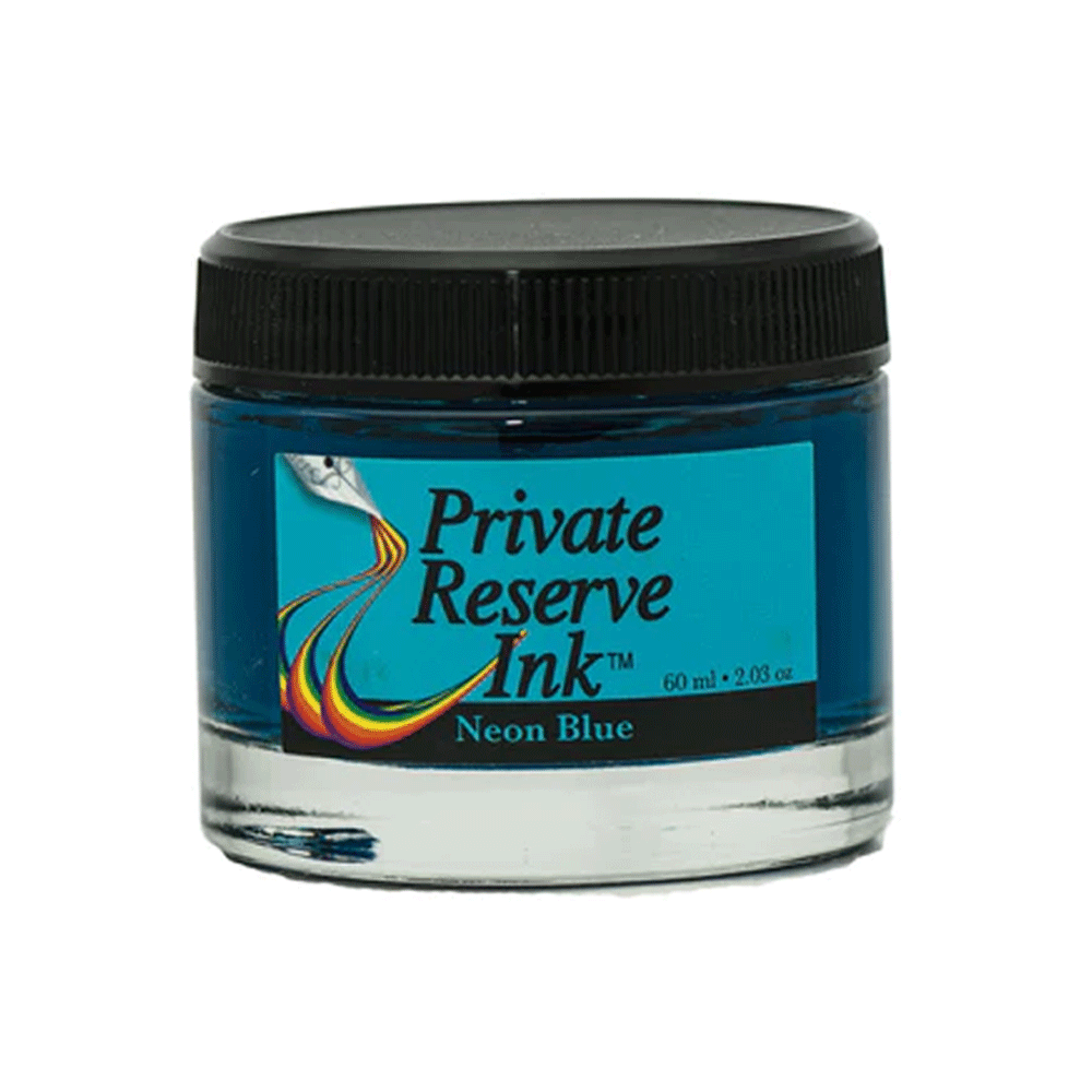 PRIVATE RESERVE, Ink Bottle - NEON Inks BLUE (60mL). — SWASTIK penn